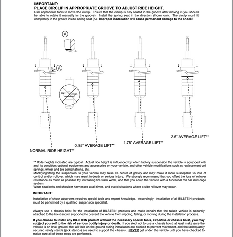 Bilstein 5100 Front Struts: 5th Gen 4Runner – Opt Offroad